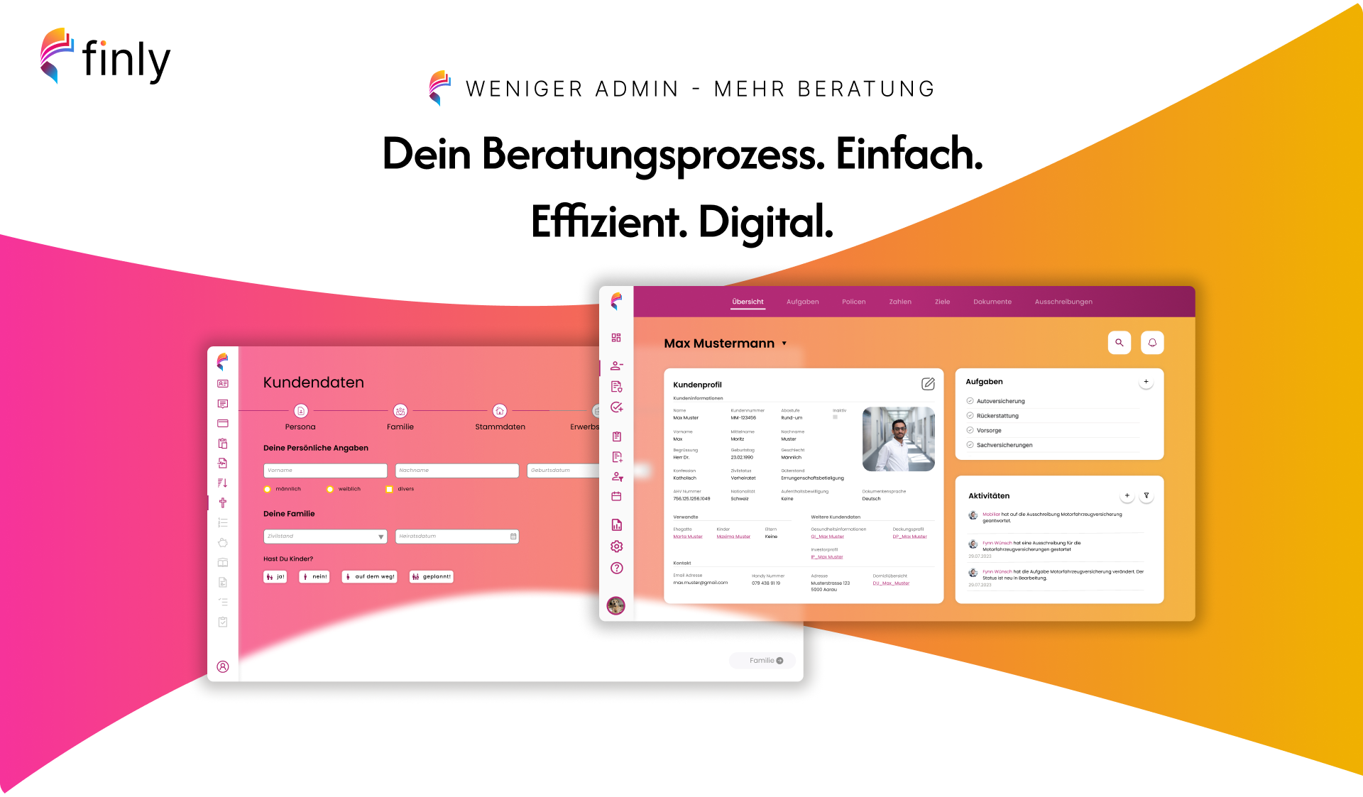 Finly – Weniger Admin, Mehr Beratung Finanzen im Kern